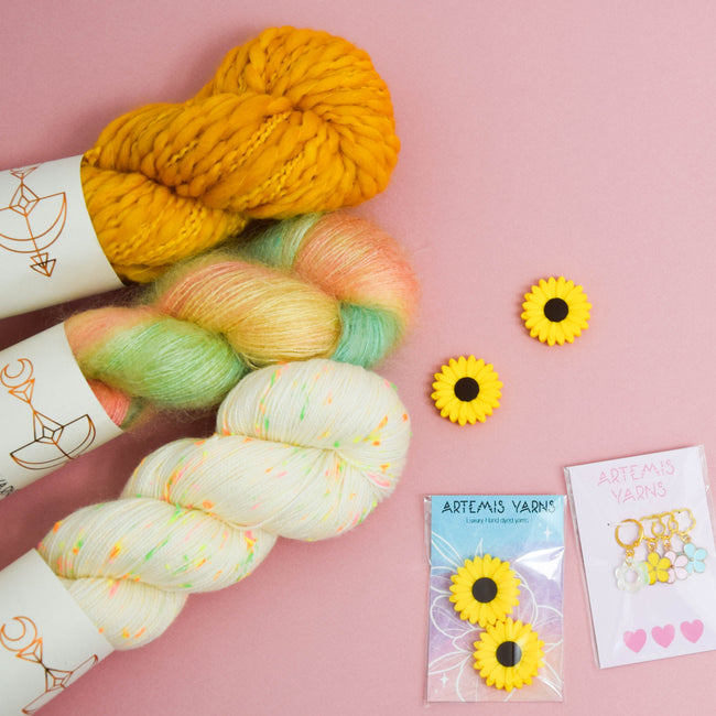 Set de 4 écheveaux - Base Artemis DK x Sprinkles DK - Undyed x Snake e ...